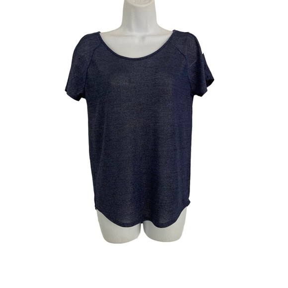Juicy Couture | Tops | Juicy Couture Blue Metallic Blouse Top Size Xs ...